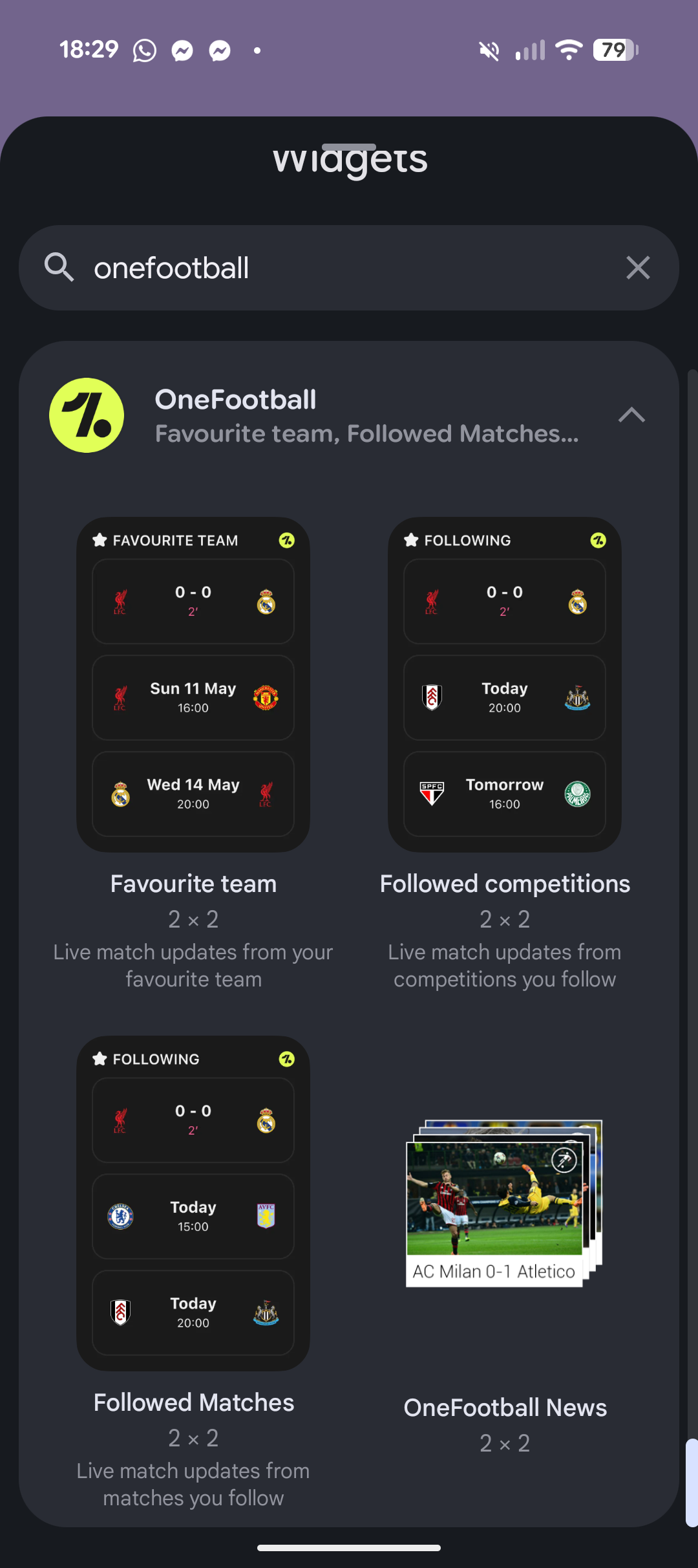Alles über die neuen Match-Widgets! – OneFootball Help Center